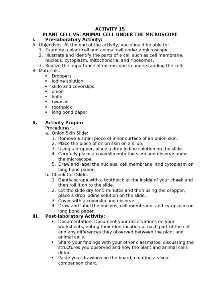 ACTIVITY 15 - Cot2 | PDF