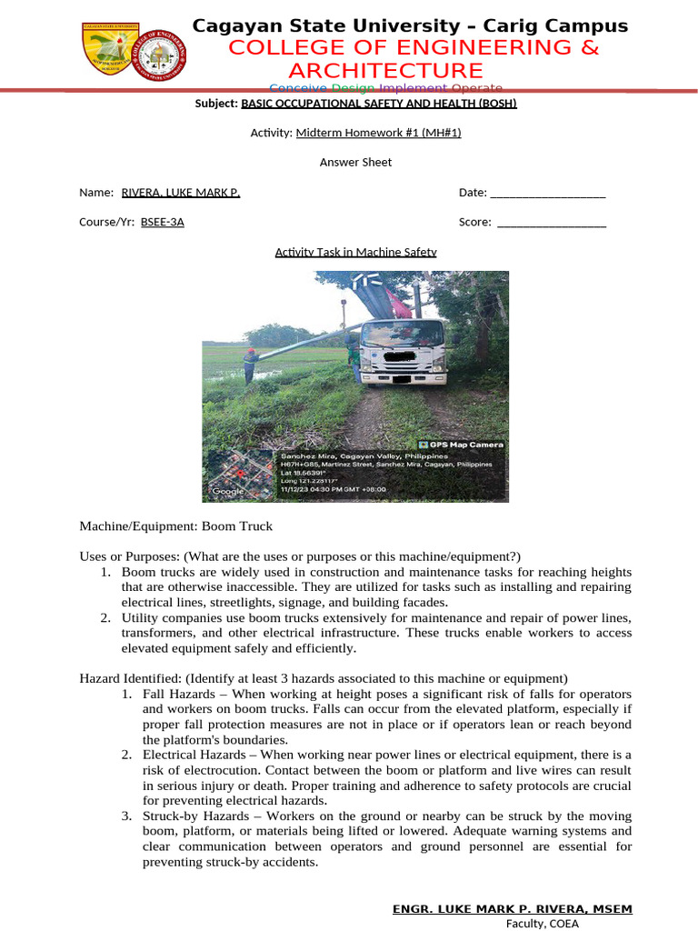 Answer Sheet SAMPLE FORMAT Homework | PDF | Workplace | Working Conditions