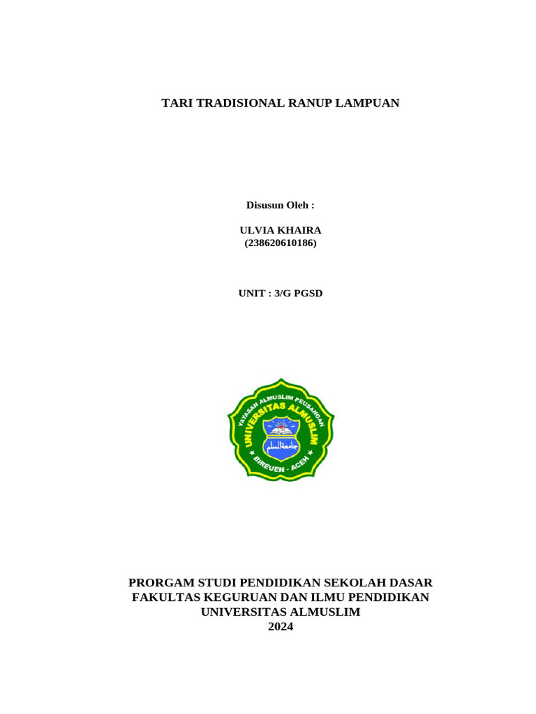 Makna dan Pelestarian Tari Ranup Lampuan | PDF