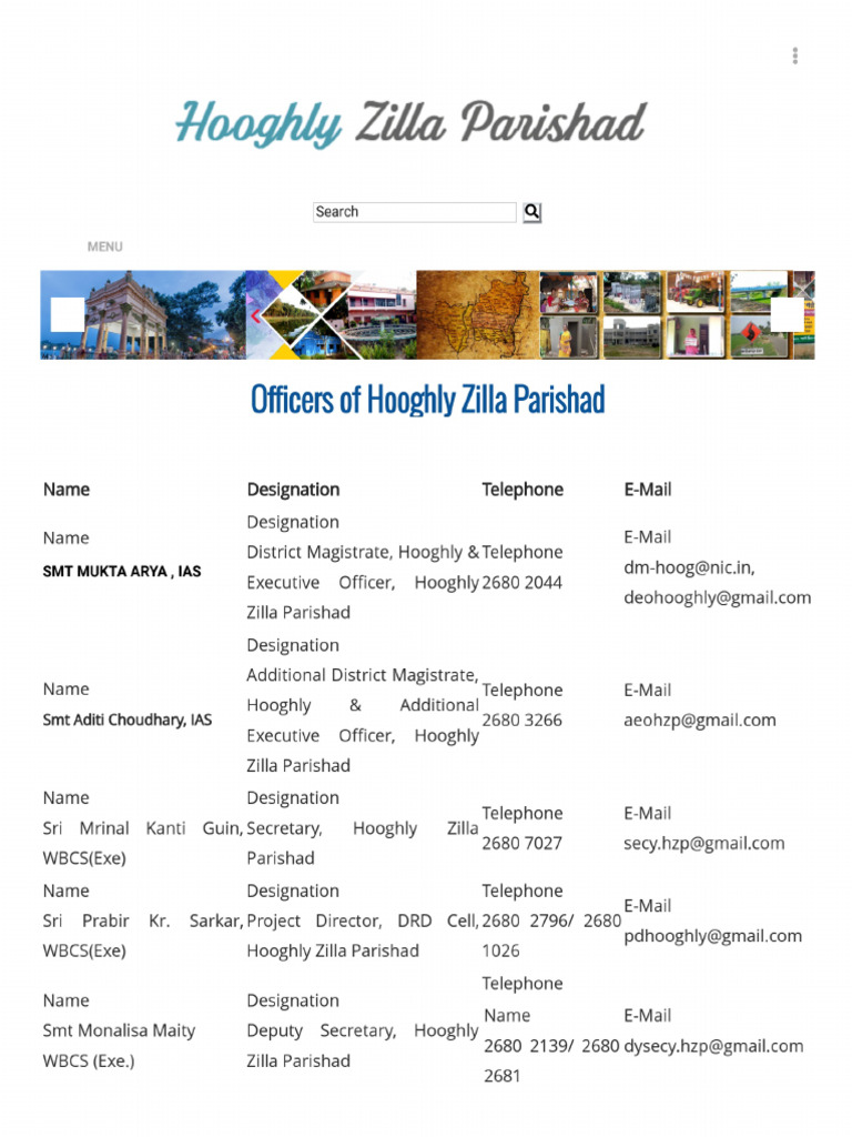 Hooghly Zilla Parishad Contact Details | PDF
