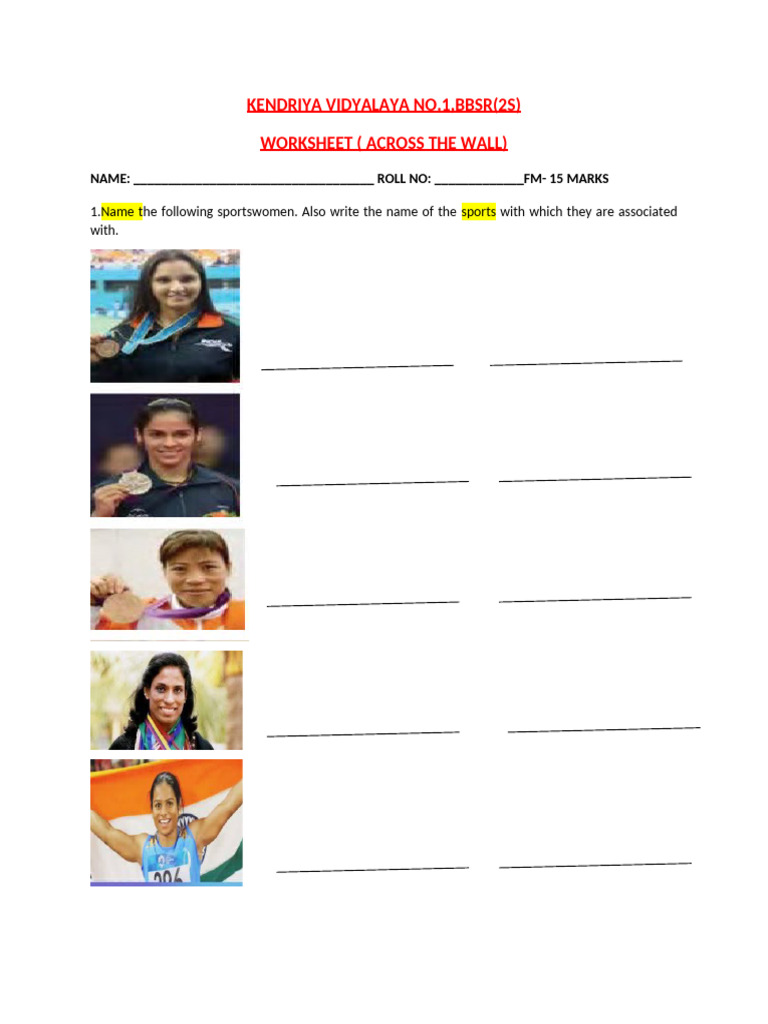 Worksheet Across The Wall | PDF