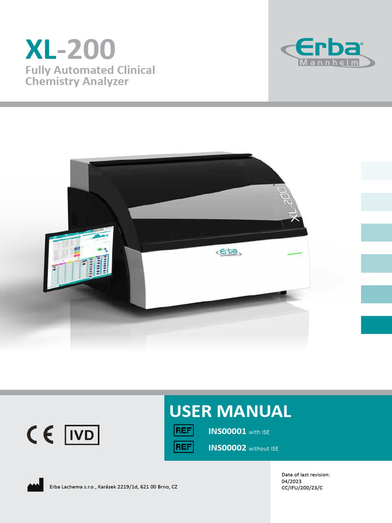 Erba XL-200 en User Manual C-dXlw4s8L1m | PDF | Medical Device | Databases