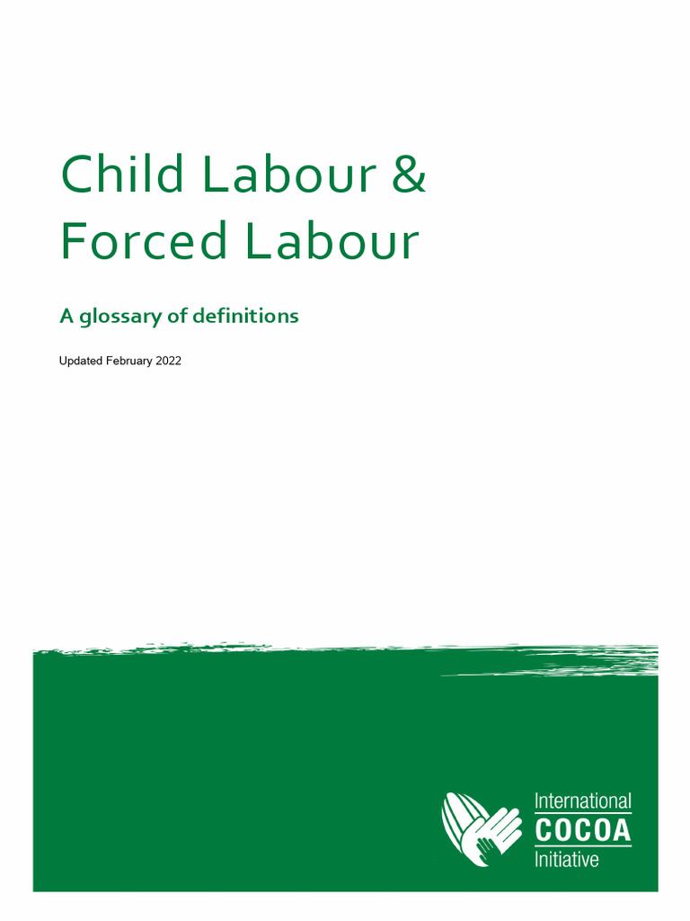 Child and Forced Labour - Glossary of Definitions - 2022 | PDF | Child ...