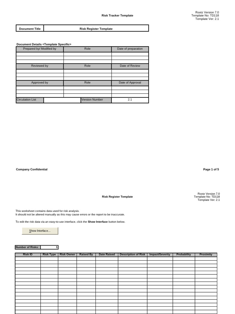 Risk Register Template | PDF | Computing | Software Engineering