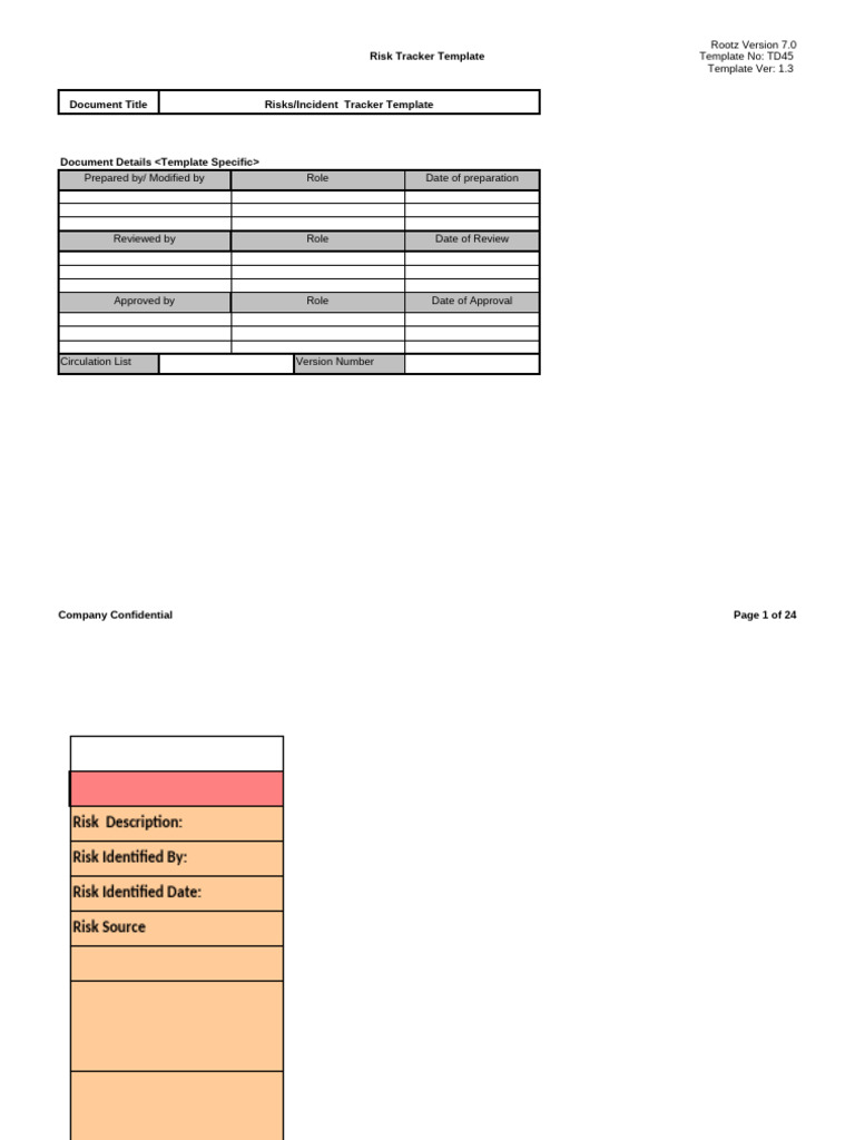 Risk Opportunity and Incident Tracker | PDF | Risk | Risk Assessment