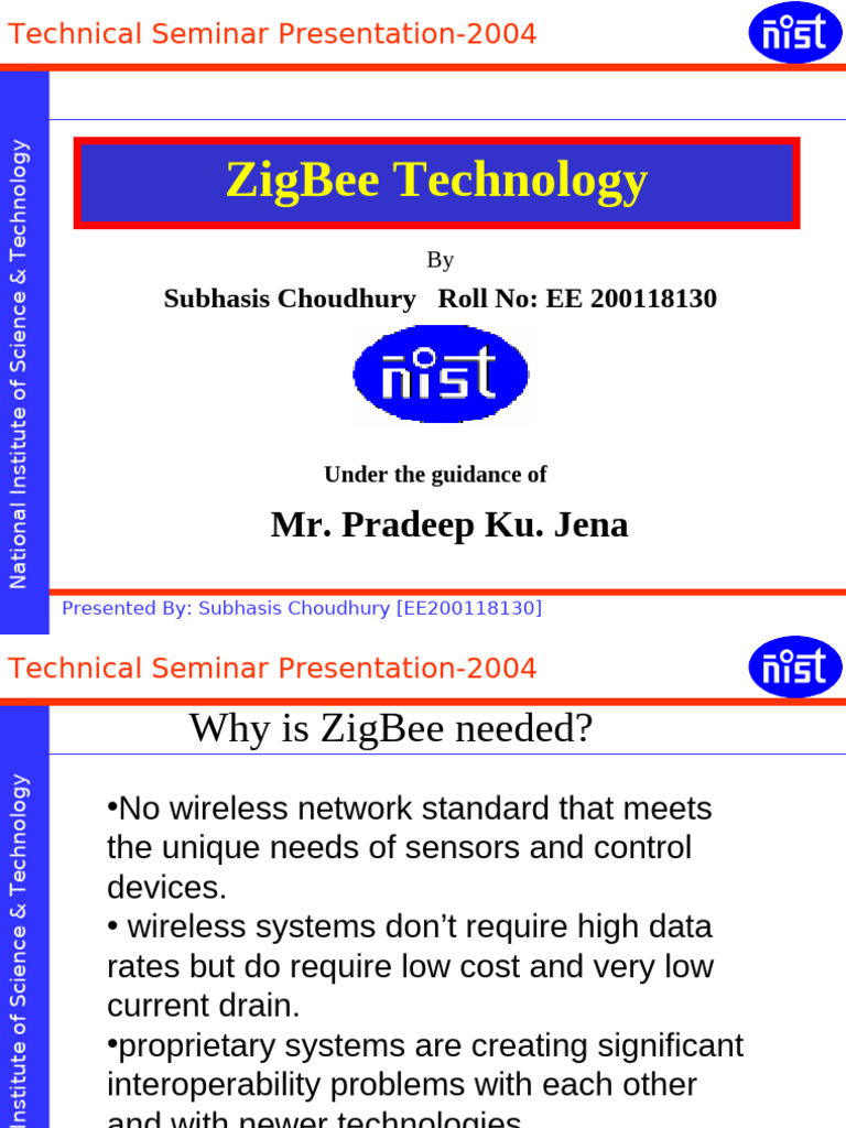 ZigBee Technology | PDF | Wireless | Computer Networking