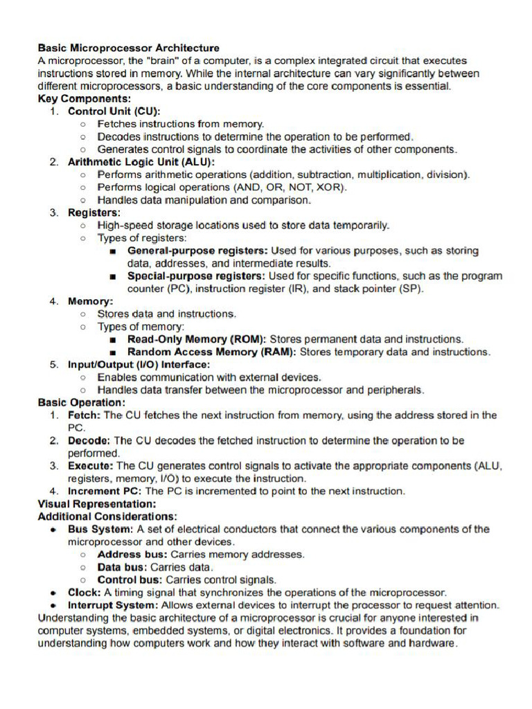 Topics of MPMC Unit 1 | PDF