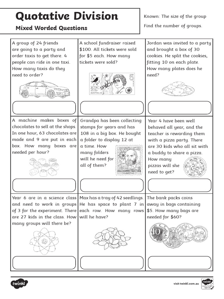 Au N 2548853 Quotative Division Mixed Worded Questi - Ver - 2 | PDF