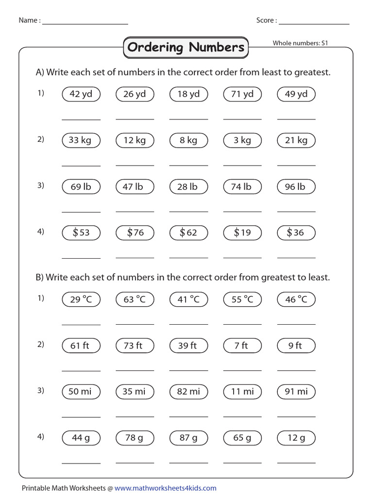Order Numbers 1 | PDF