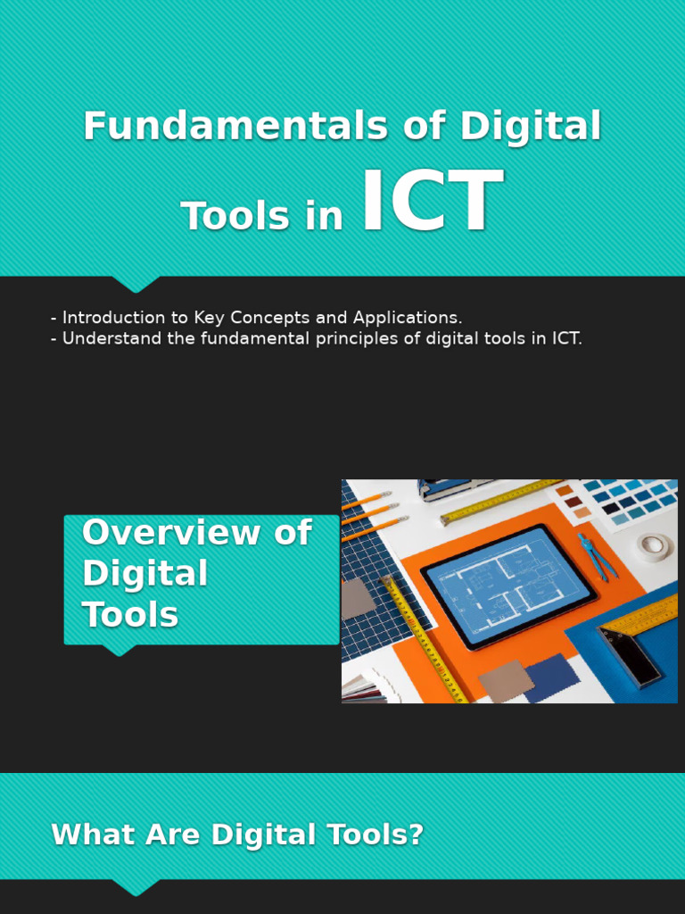 Digital Tools in ICT Fundamentals | PDF | Software | Application Software