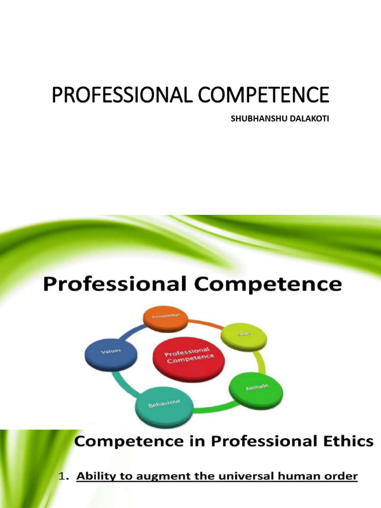 Professional Competence | PDF