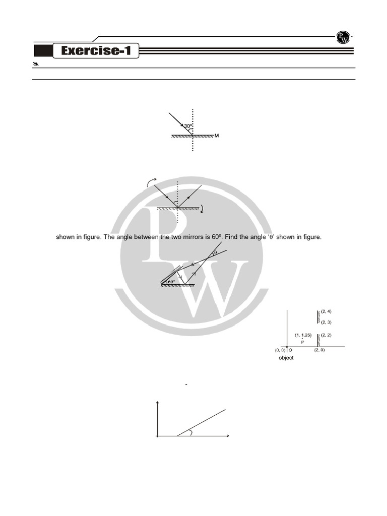 Geometrical Optics Exercises With HLP - Rajkumar Sir | PDF | Optics ...