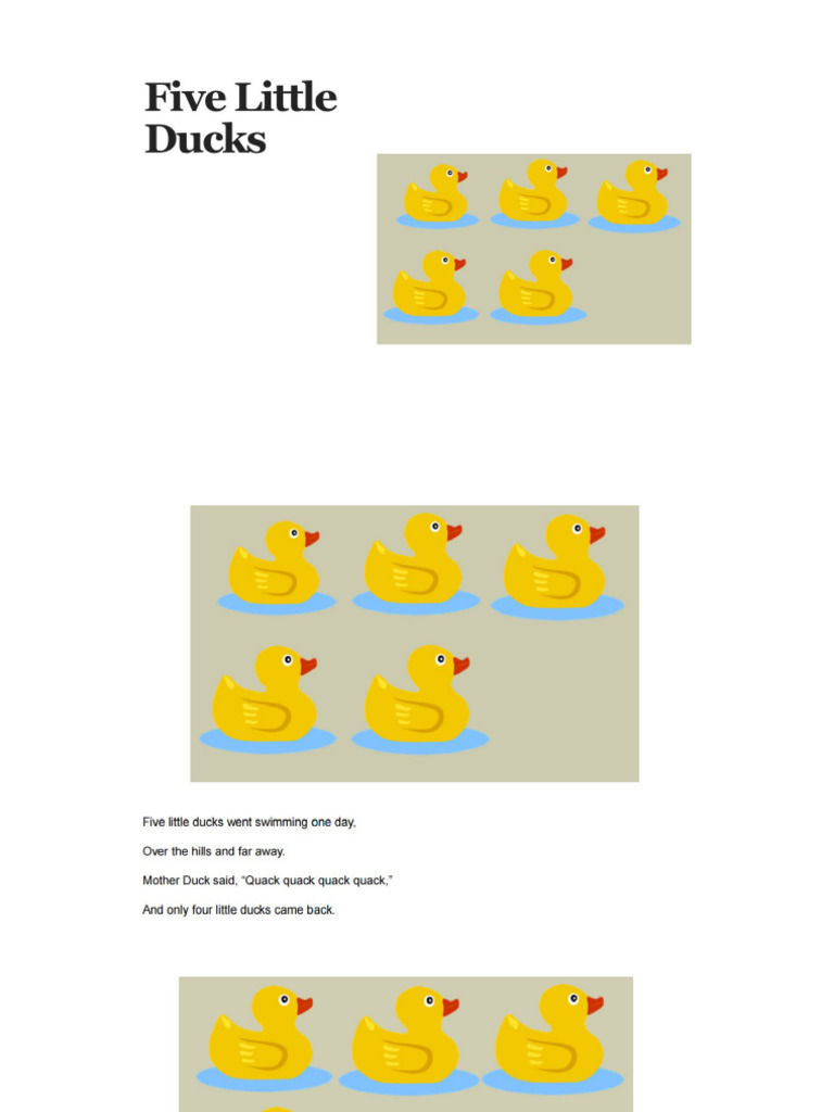 2-Five Little Ducks | PDF
