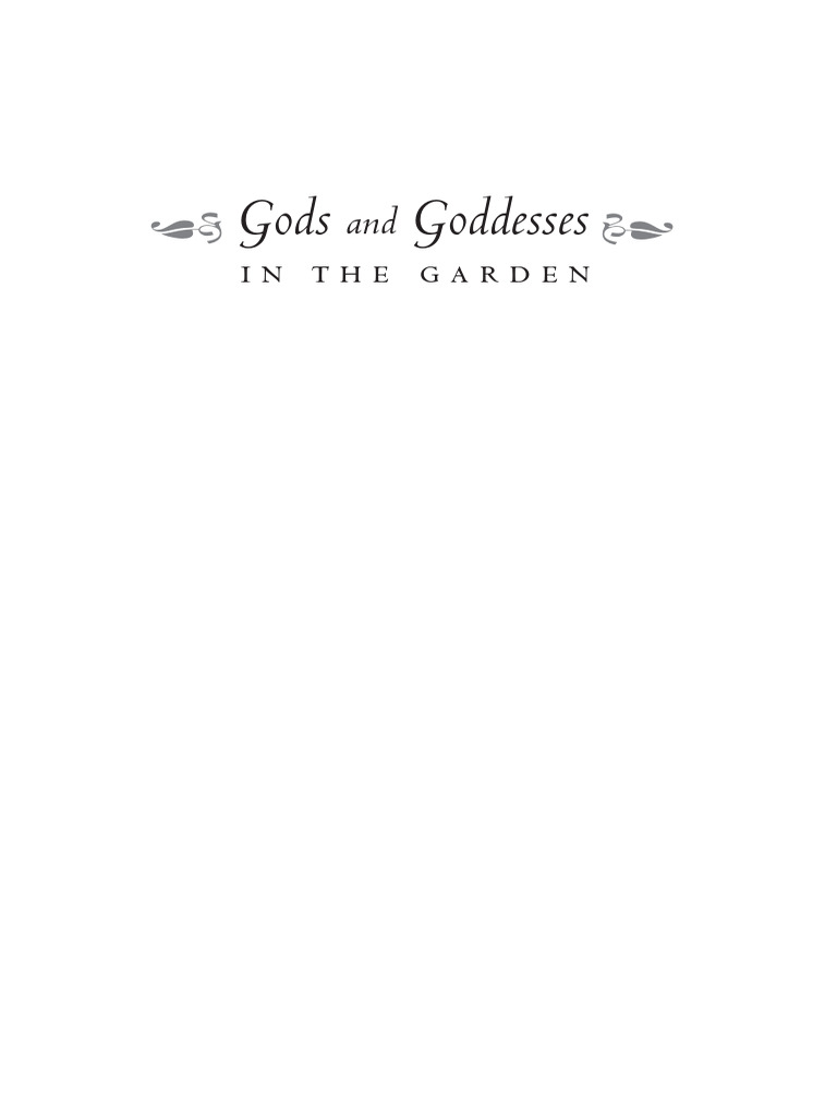 Gods and Goddesses in The Garden: Greco-Roman Mythology and The ...