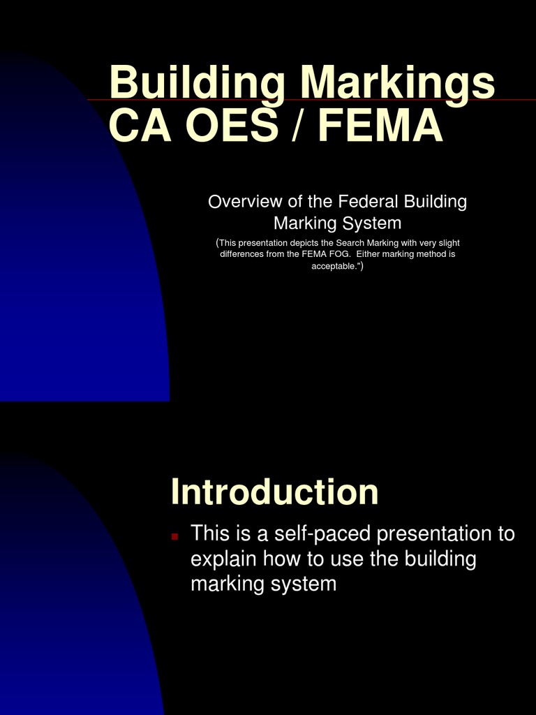 FEMA Building Marking System Overview | PDF | Technology & Engineering