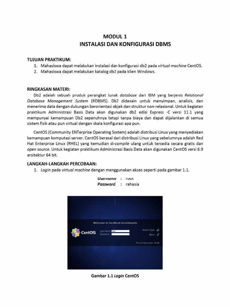 MODUL 1 INSTALASI DAN KONFIGURASI DBMS | PDF