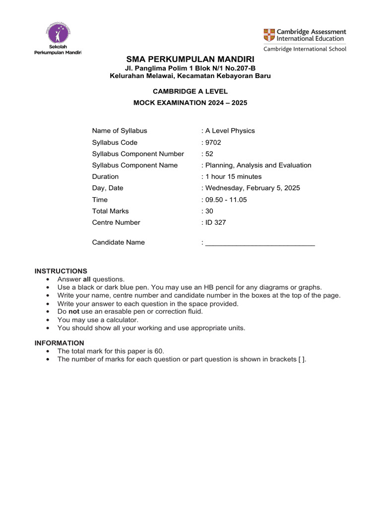 (G12) Mock 1 - P52 Cover | PDF