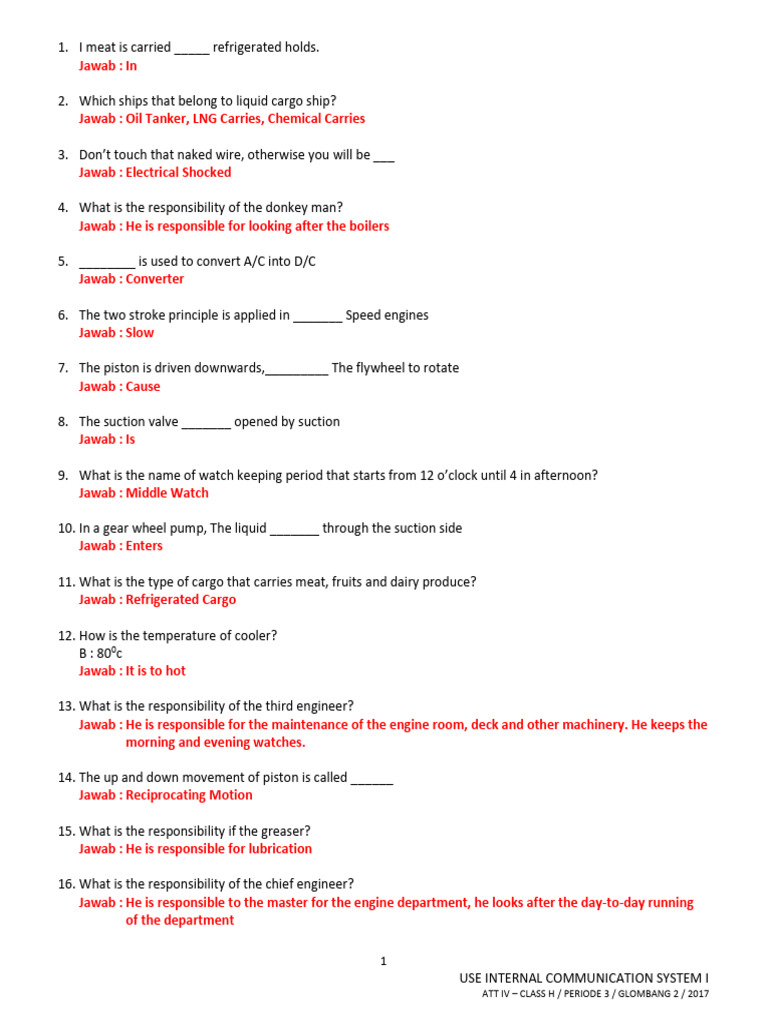 09.USE INTERNAL COMMUNICATION SYSTEM-merged-merged-1 | PDF | Ships ...