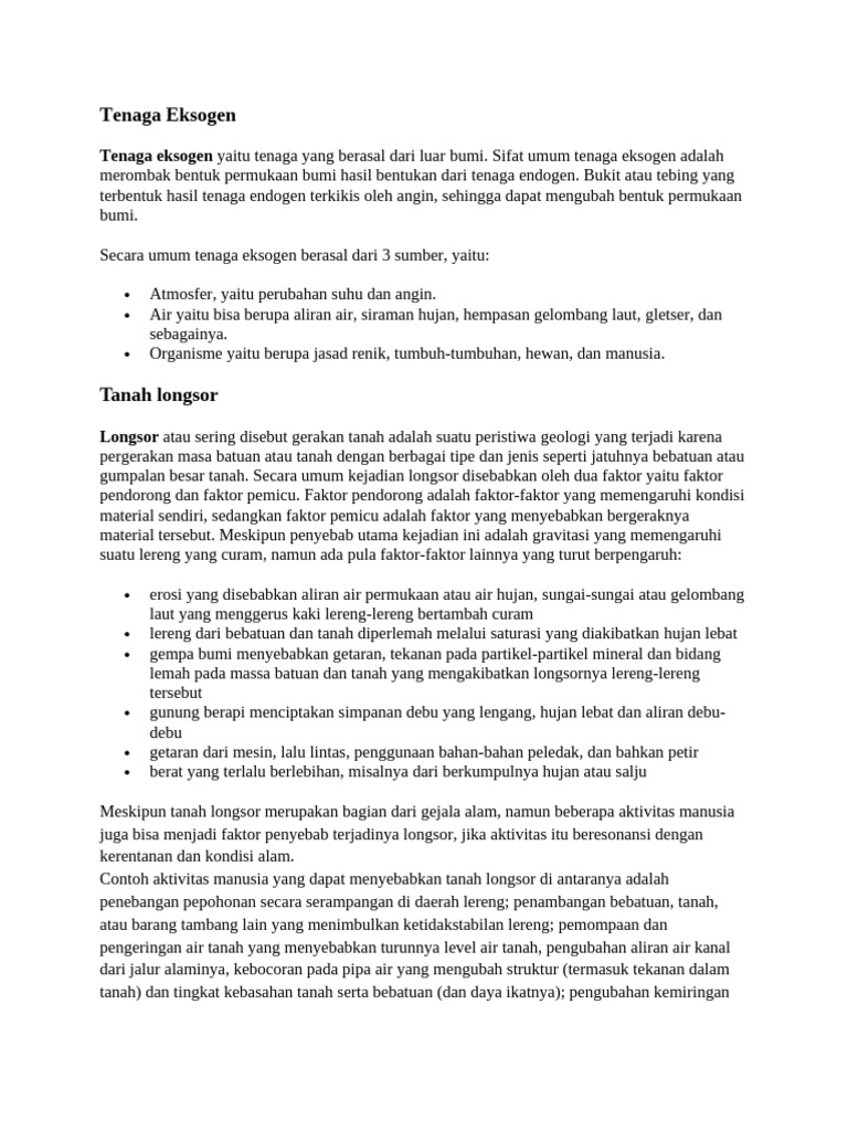 Tenaga eksogen | PDF