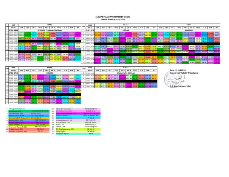 Jadwal 2024 Revisi 3 Per 5 Agt 2024 | PDF