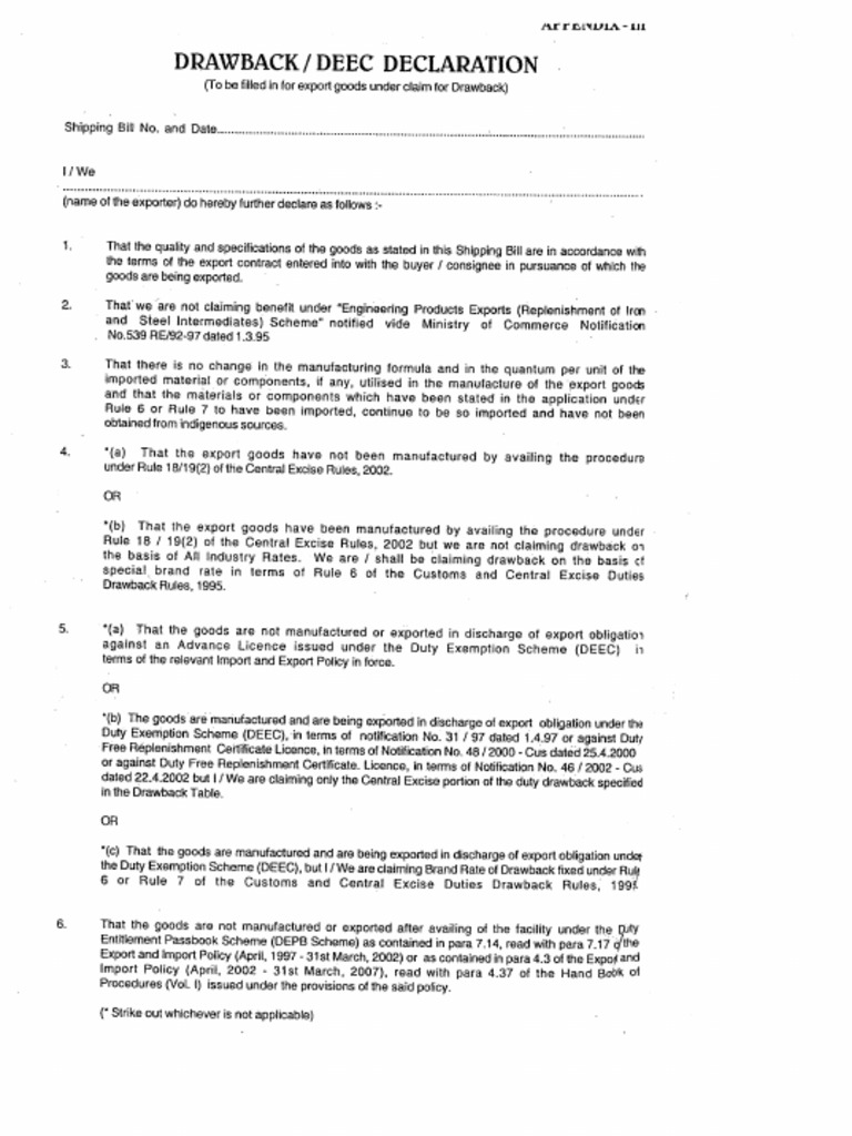 DBK DECLARATION | PDF