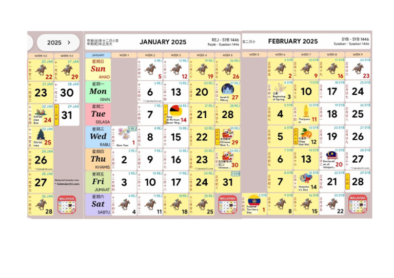 Calendar Jan Feb 2025 | PDF