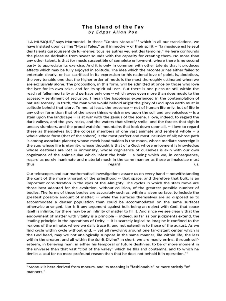 The Island of the Fay | PDF