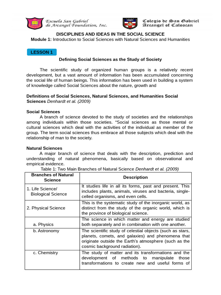 DISS-MODULE-1-PRELIM | PDF | Science | Social Sciences