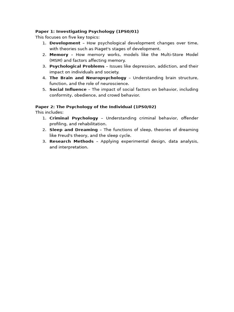 Psych Topics | PDF