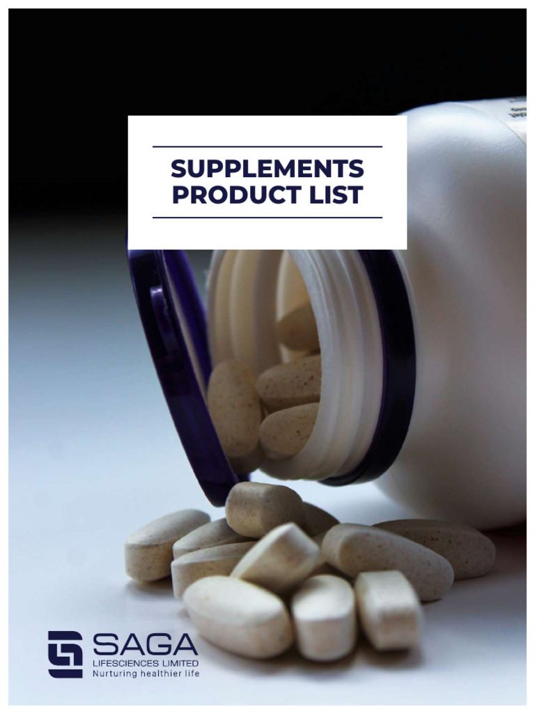 Saga Lifesciences - Supplements Card 2024 | PDF | Magnesium | Dietary ...