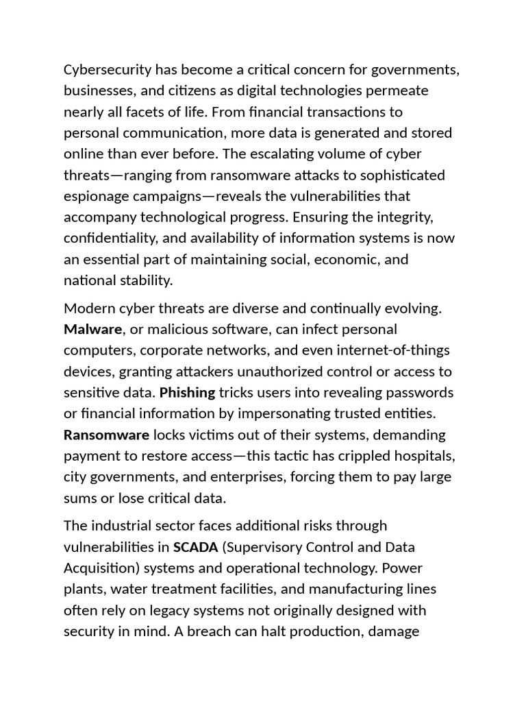 Understanding Modern Cybersecurity Threats | PDF | Security | Computer ...