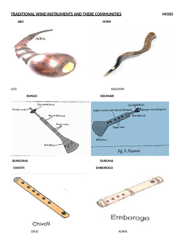 Traditional Wind Instruments and There Communities Moses | PDF