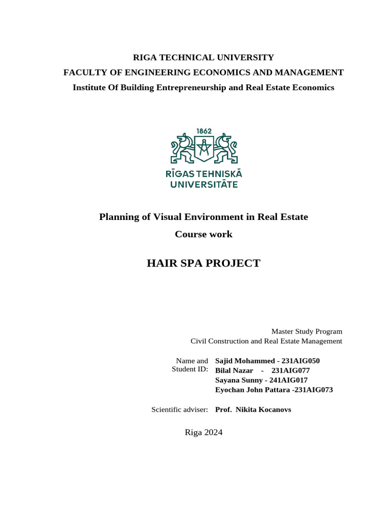 HAIR SPA PROJECT Final | PDF | Aesthetics | Hairstyle