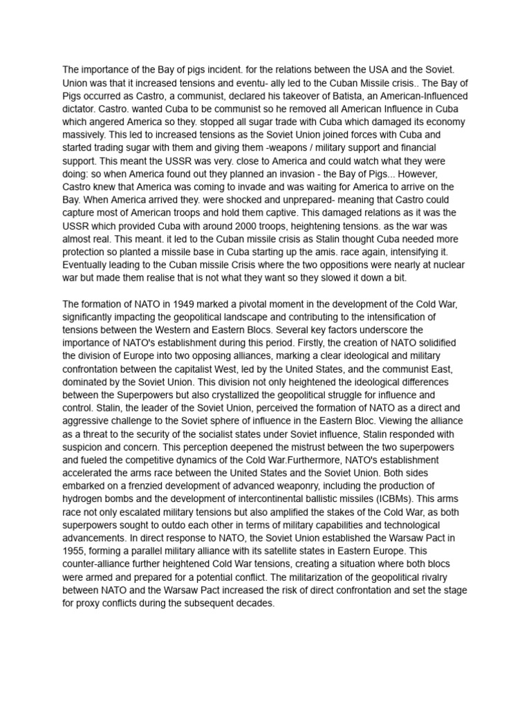 History V2 | PDF | Cold War | Cuba