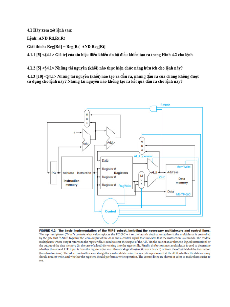 BT Chương 4 KTMT | PDF