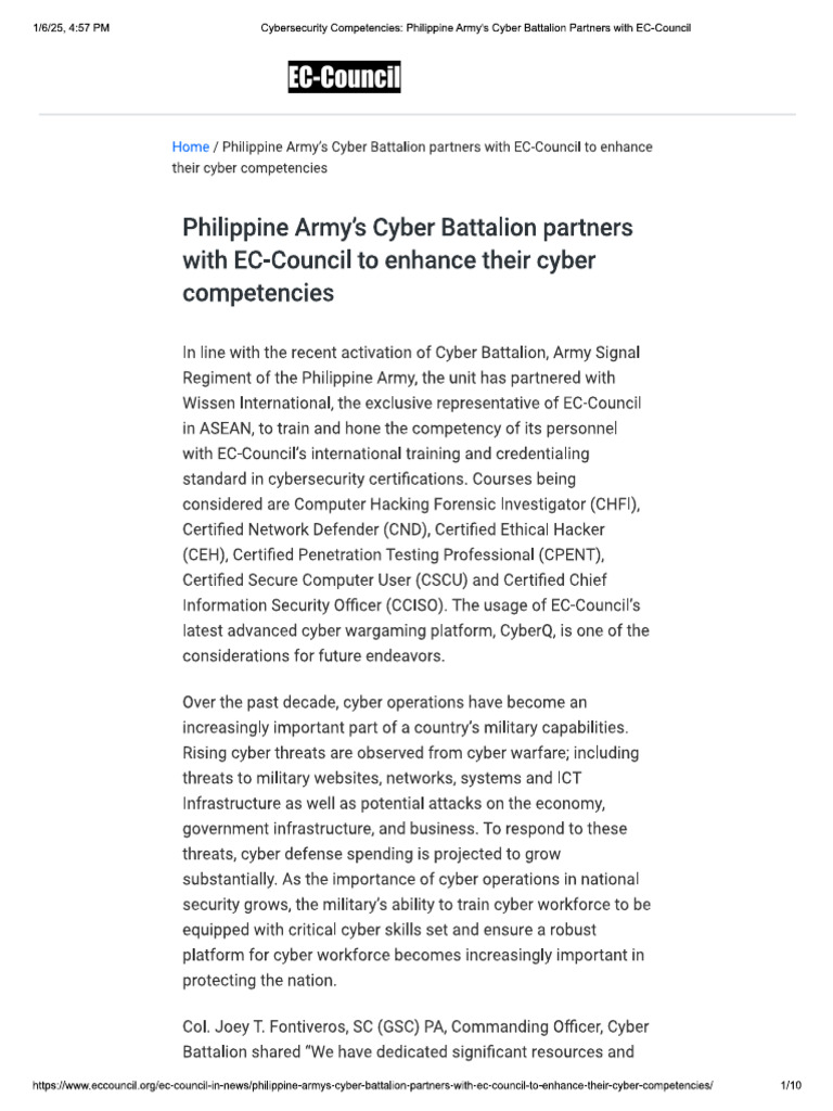 AFP Cyber Batallion | PDF