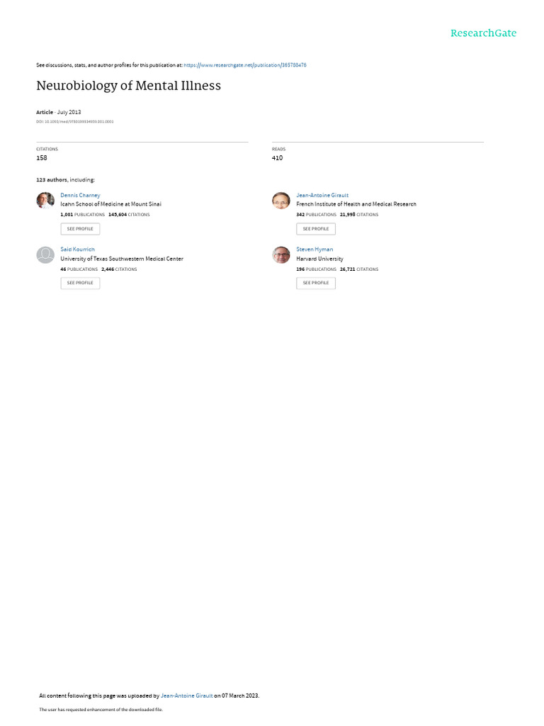 Neurobiol Mental Illness Girault Greengard 2012 Final | PDF | Cell ...