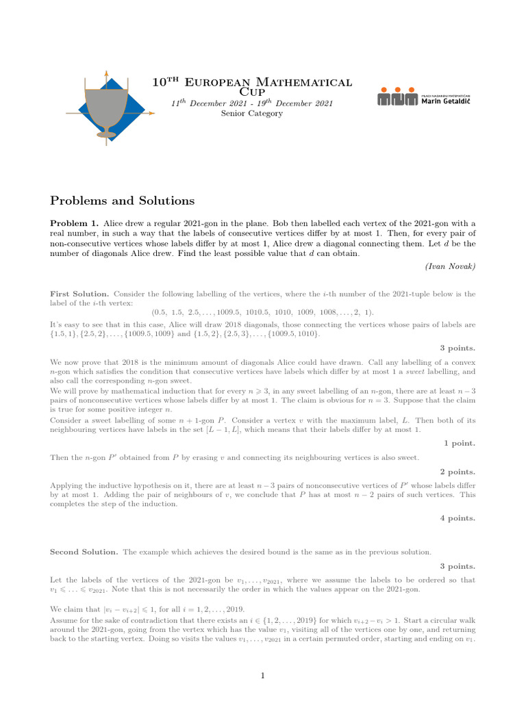 EMC_2021_Seniors_ENG_Solutions-1 | PDF | Triangle | Polynomial