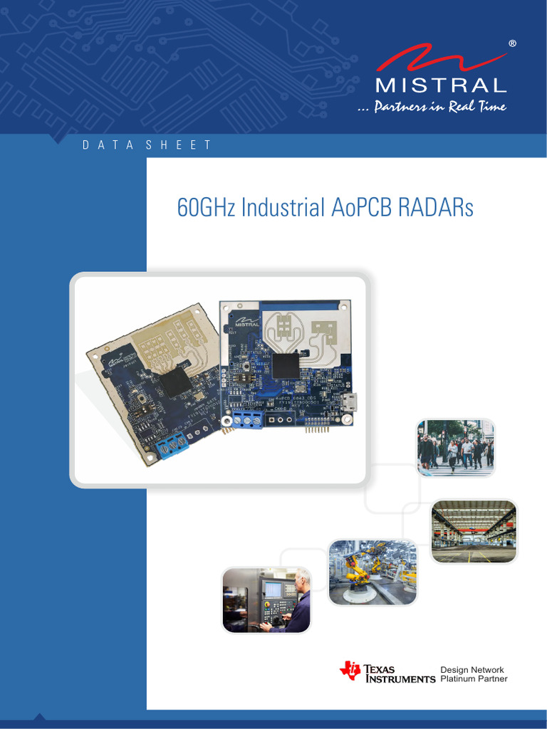 60GHz Industrial AoPCB Radars | PDF | Radar | System On A Chip