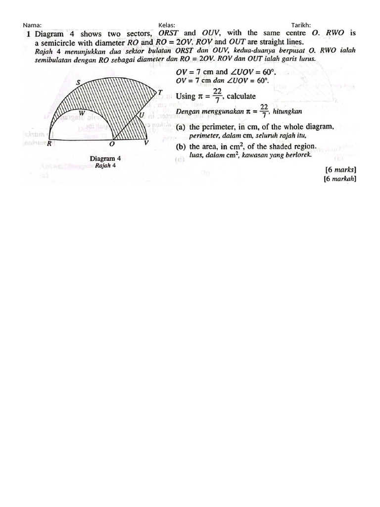 Soalan Bulatan Tingkatan 2 Matematik | PDF