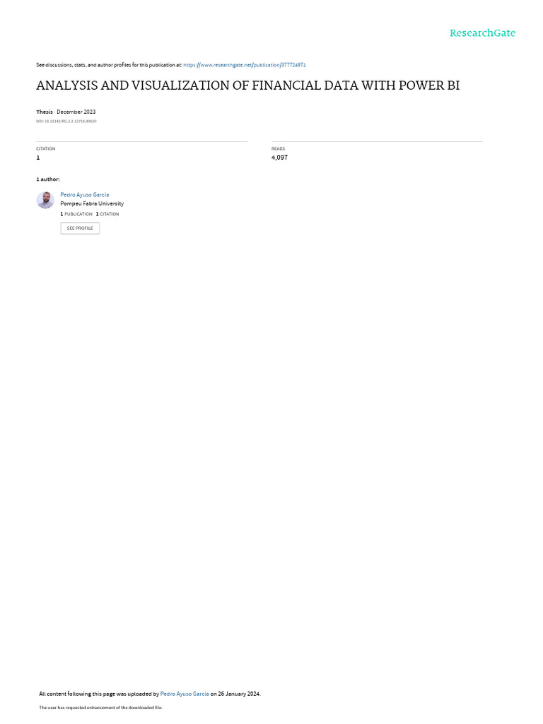 Analysis and Visualization of Financial Data With Power Bi: December ...