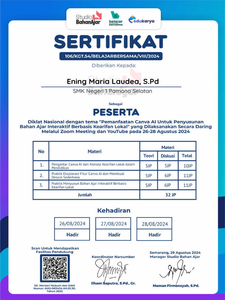 Sertifikat PMM 3 | PDF