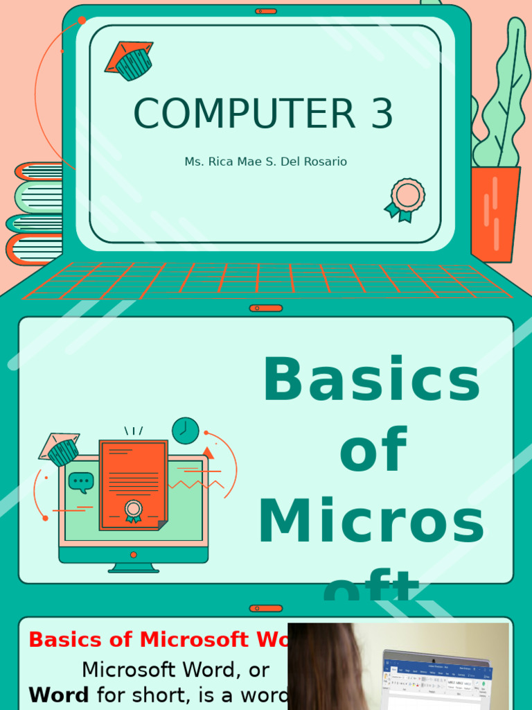 Lesson 1 Basics of Microsoft Word | PDF | Microsoft Word | Window (Computing)