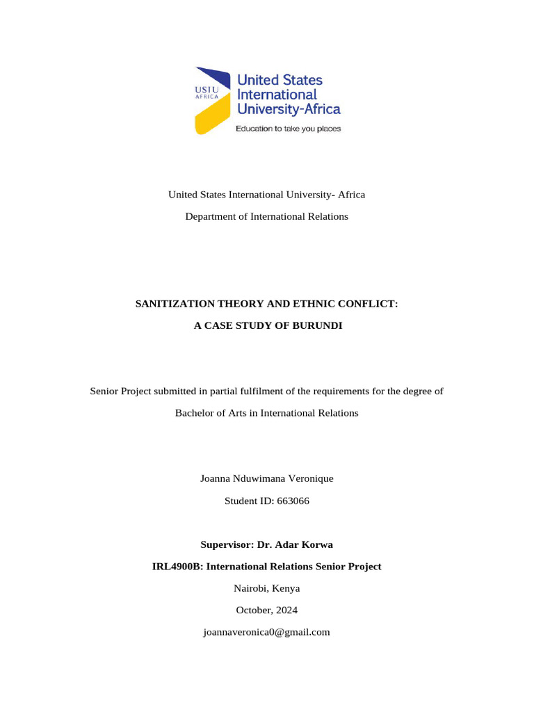 Sanitization Theory | PDF | Hutu | Burundi