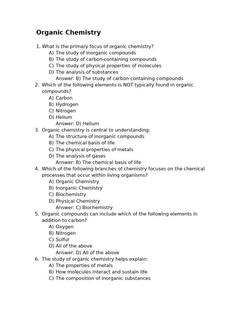 Organic Chemistry | PDF | Organic Chemistry | Chemistry Organic Chemistry | PDF | Organic Chemistry | Chemistry