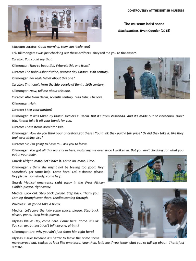 Killmonger Heist at British Museum | PDF