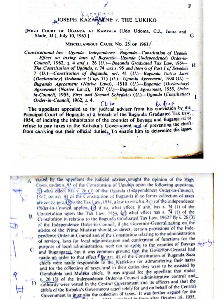 Joseph Kazaairne V The Lukiiko | PDF