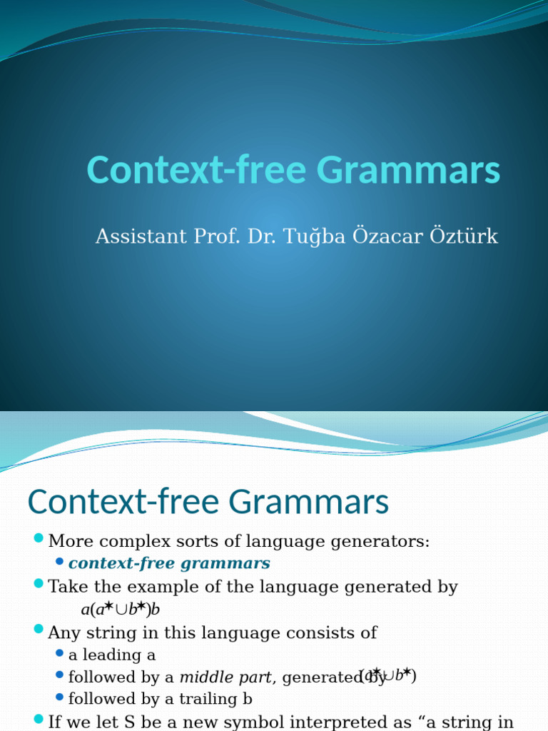 Context Free Grammars 2 | PDF | Theoretical Computer Science ...