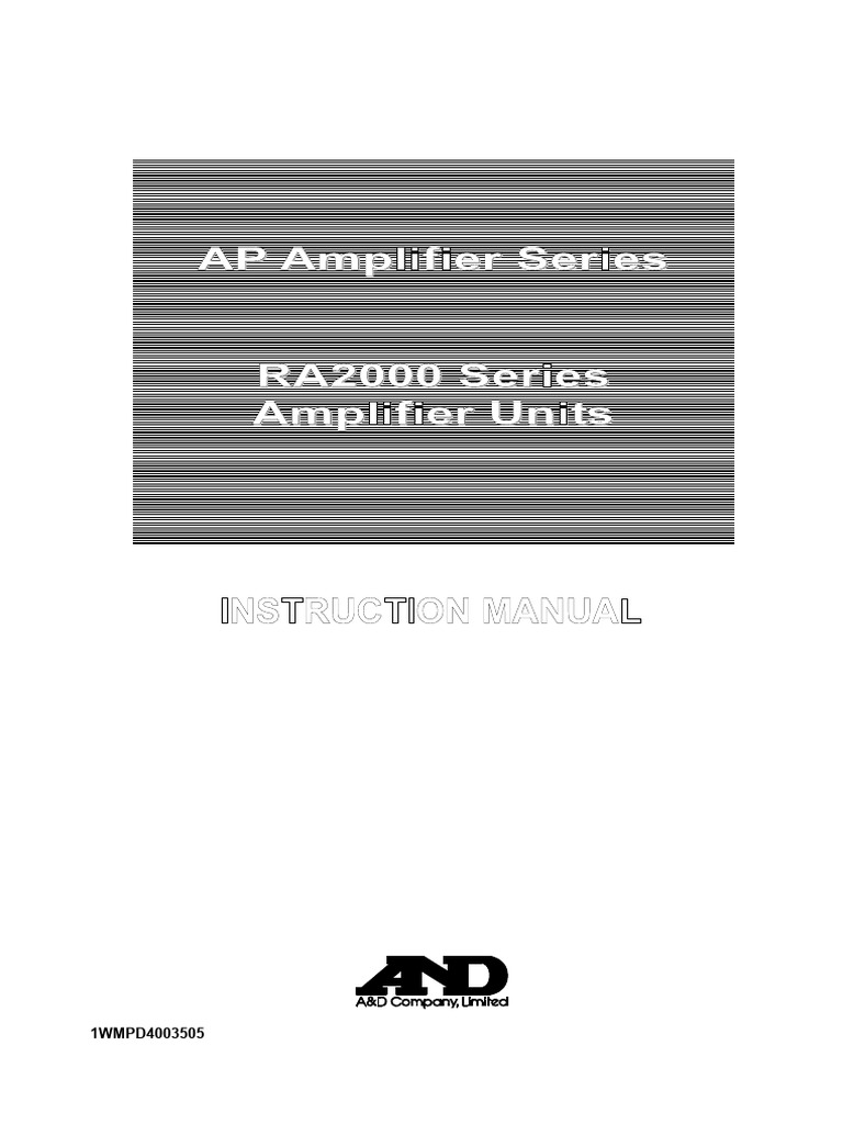 Ra-Dl-Df Amp Manual | PDF | Amplifier | Electrical Connector
