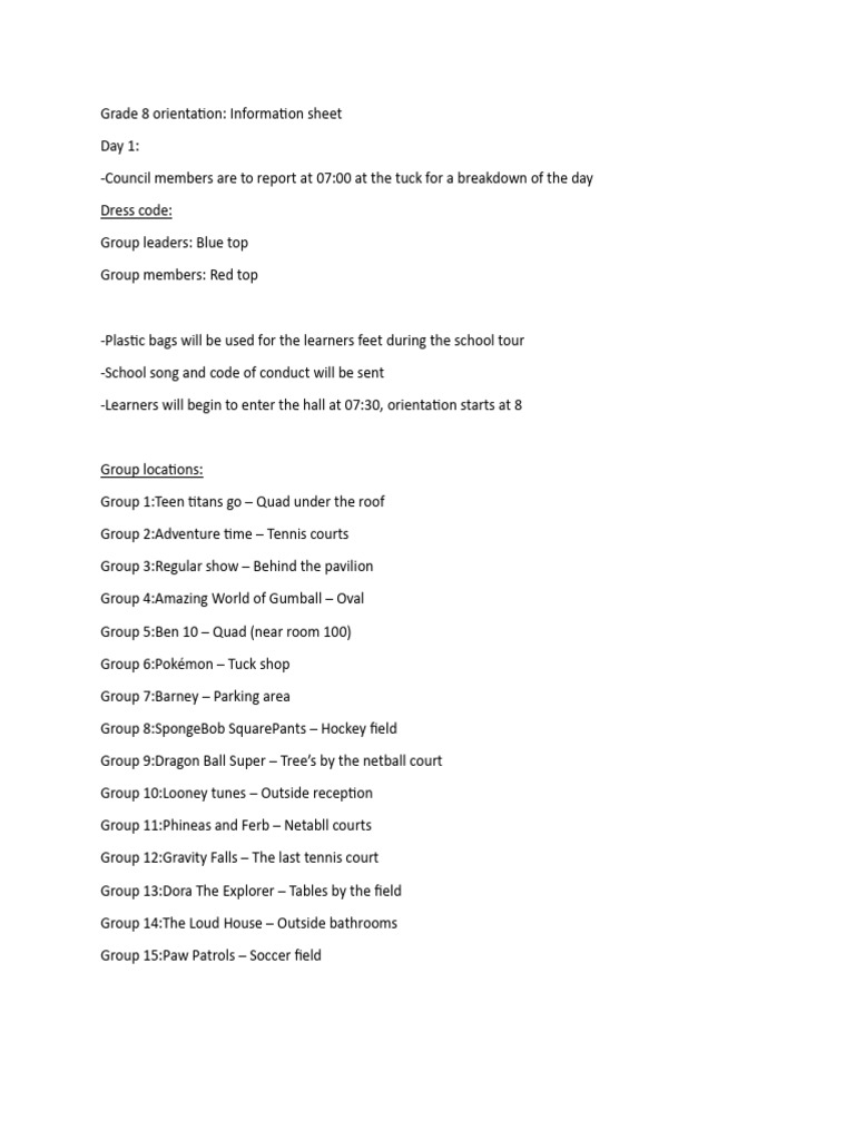 Grade 8 Orientation 2025 Final | PDF